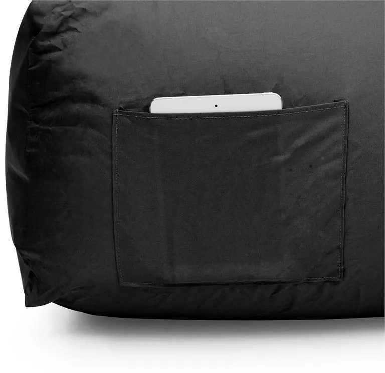Airchair, nafukovací křeslo, 80 x 80 x 100 cm, batoh, pratelné, polyester, černé