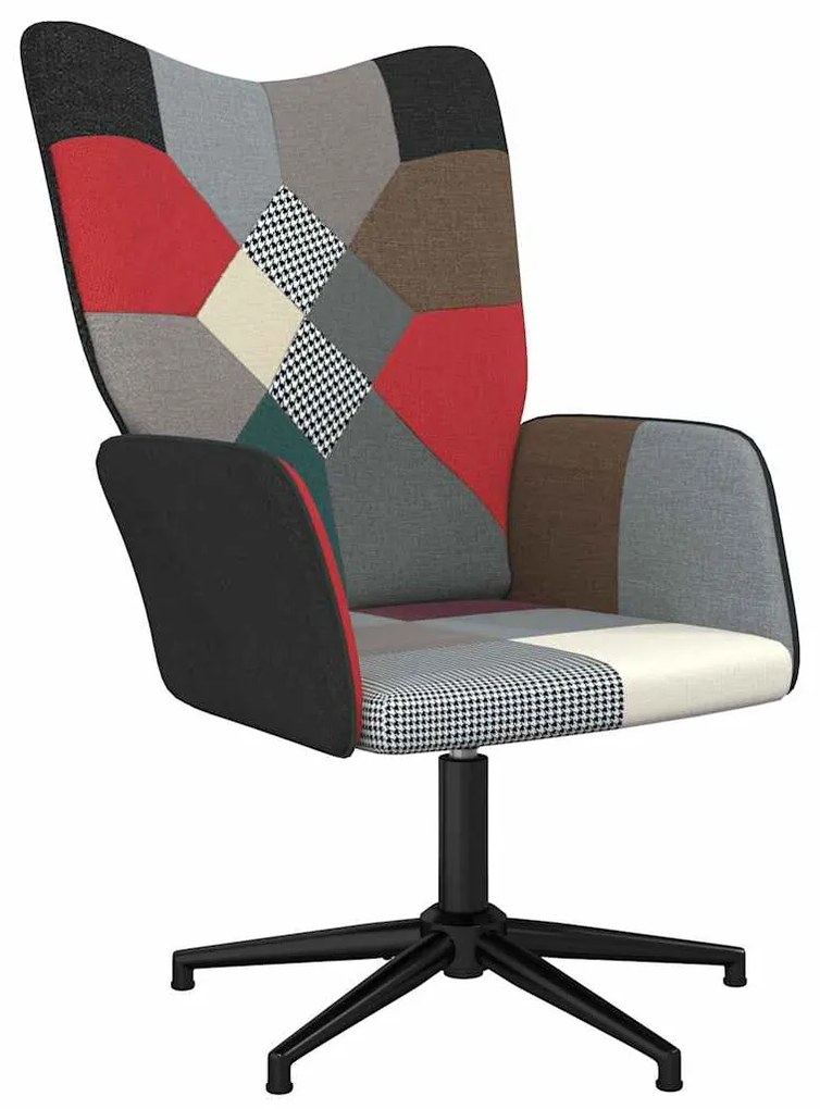 Relaxační křeslo patchwork textil 328199