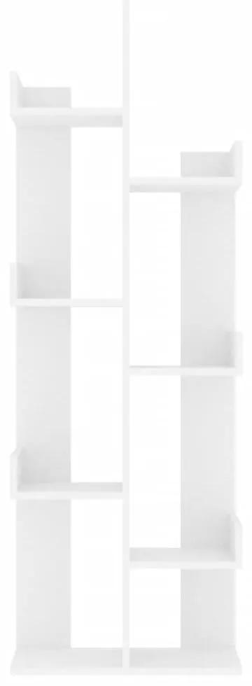 Petromila Knihovna bílá 48 x 25,5 x 140 cm dřevotříska