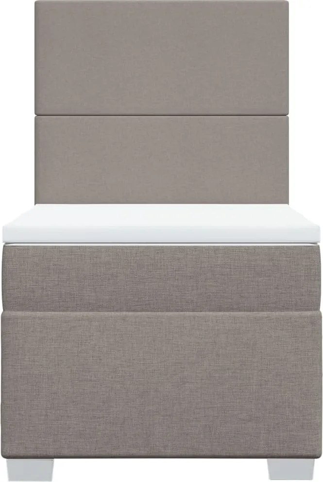 Box spring postel s matrací taupe 100 x 200 cm textil 3290396