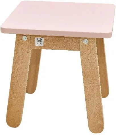 Světle dětská růžová stolička BELLAMY Woody