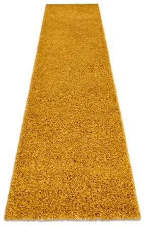 Koberec Běhoun jednobarevný SOFFI shaggy 5cm žlutý Rozměr: 60x250 cm