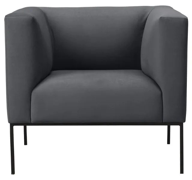 Tmavě šedé křeslo Windsor & Co Sofas Neptune