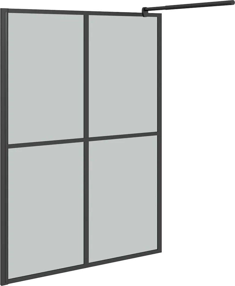 Zástěna do průchozí sprchy 140 x 195 cm tmavé tvrzené sklo 151888