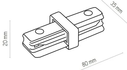 Zuma Line 3017 - Bodové svítidlo do lištového systému REFLEKTOR 8xGU10/10W/230V