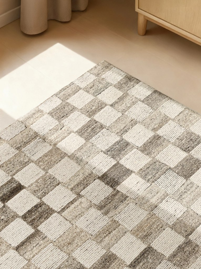 Vikosa, Kusový koberec Vikosa Boho 106279 Natural Cream Brown, 80x150, hnědá, ložnice