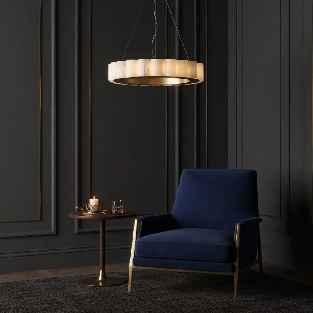 Toolight Toolight, LED stropní svítidlo 50cm, 27W, dálkové ovládání, APP1801-CP, zlatá matná-imitace kamene, OSW-05979