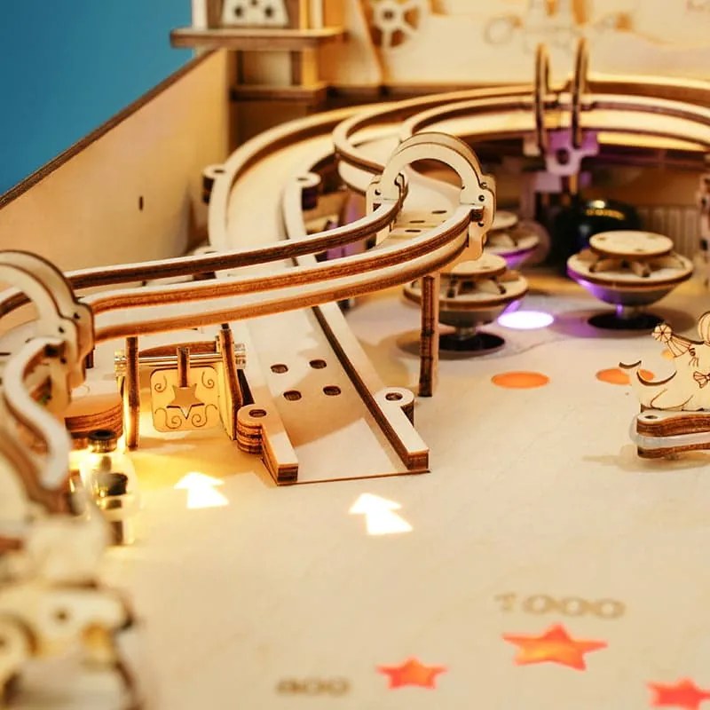 RoboTime 3D dřevěná mechanická skládačka Pinball