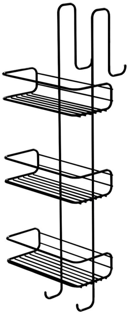 Sapho Gedy Doplňky - Polička do sprchy, závěsná, matná černá 248614