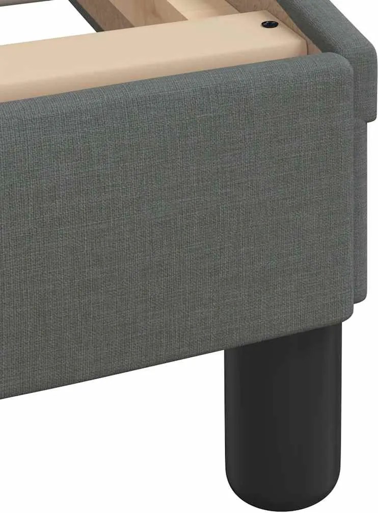 Postel s matrací Dover tmavě šedá 80 x 200 cm textil 3208285