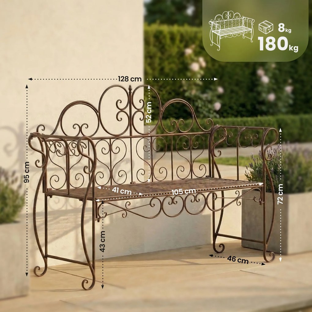 Zahradní lavice Minna – bronzová