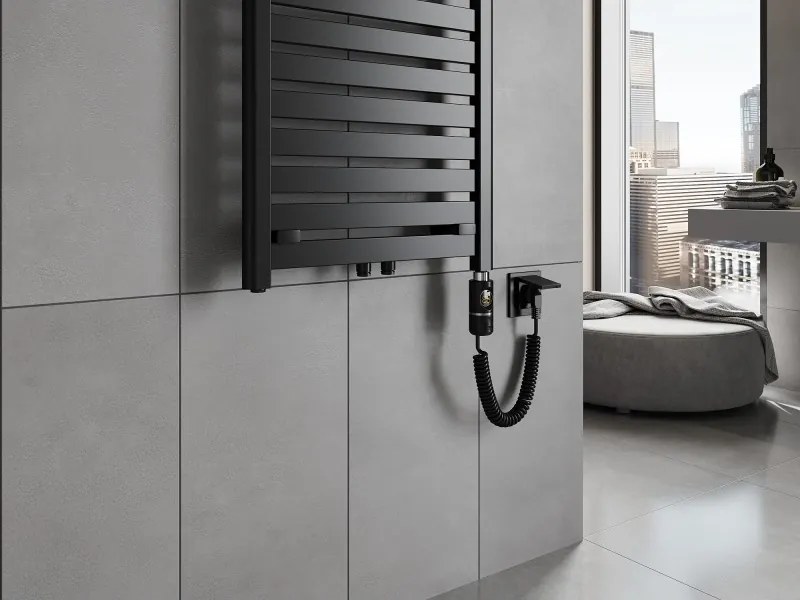 Mexen Uran, elektrické topné těleso 1200x600 mm + topná tyč 600 W, černá, W105-1200-600-2600-70