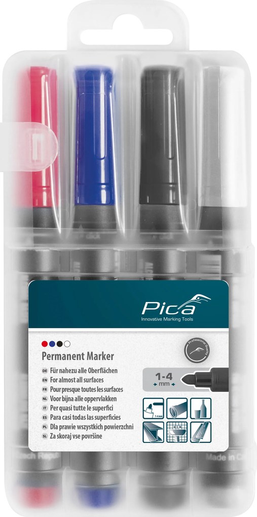Pica Marker Pica Classic 520 | Sada permanentních popisovačů 4 - barvy