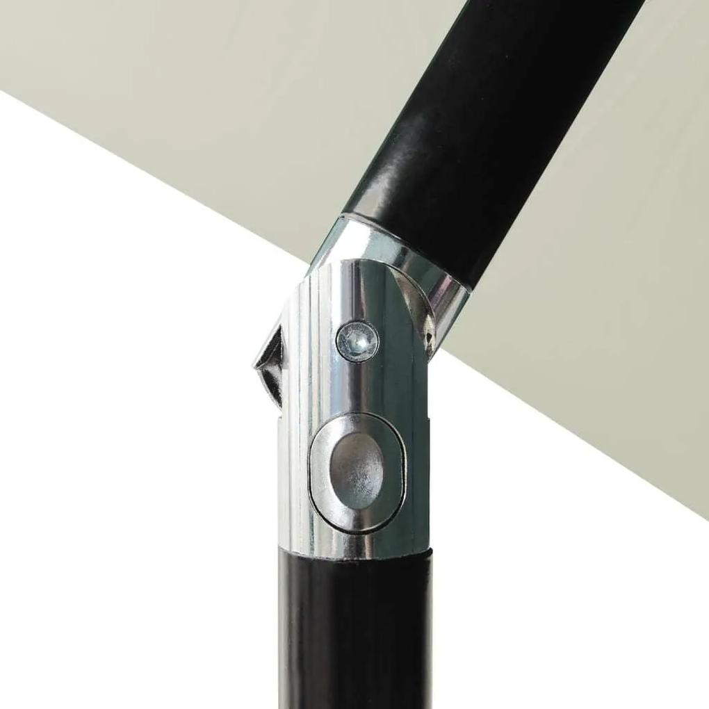 vidaXL 3stupňový slunečník s hliníkovou tyčí 2 m [313859] Barva: Černá