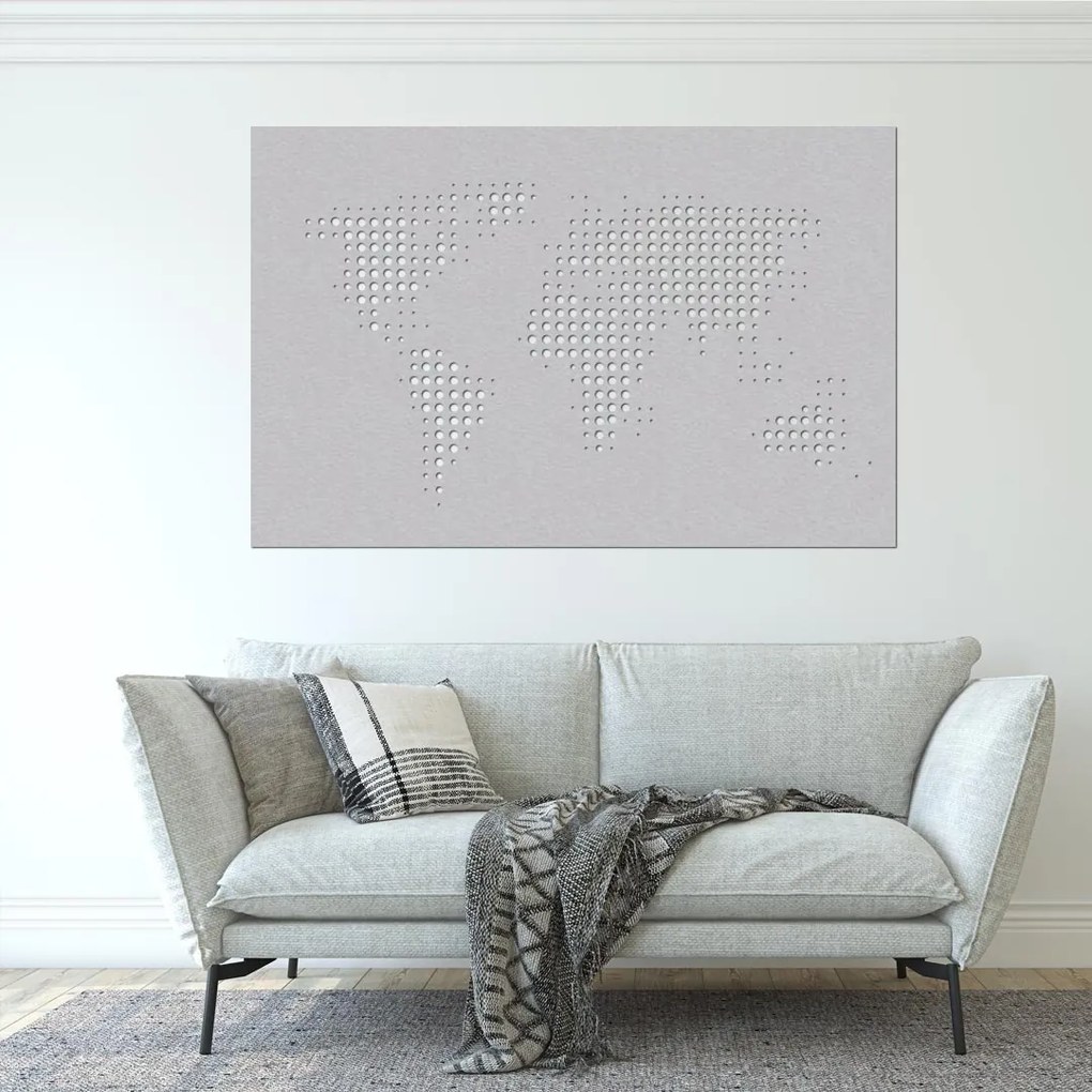 dřevo života Dřevěná mapa světa DOTS Barevný vzor: Buk, Velikost map: 95x62