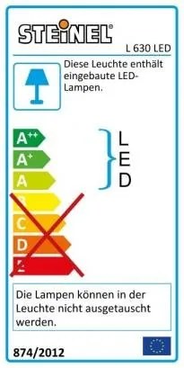 STEIN 020378 Venkovní nástěnné svítidlo L 630 LED antracit se senzorem 8,2W 230V IP44 + čísla domu - STEINEL