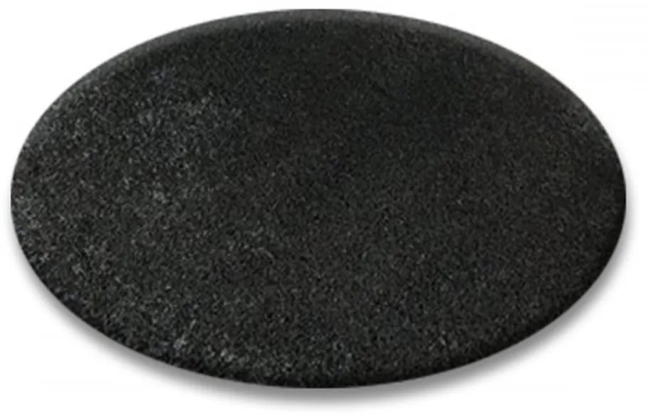 Kusový koberec Shaggy Roy černý kruh, Velikosti 120cm