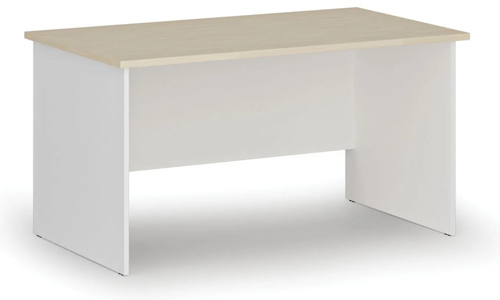 Kancelářský psací stůl PRIMO WHITE, 140x80 cm, bílá/bříza