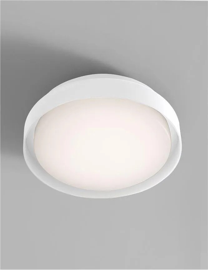 NV 9944602 Venkovní stropní svítidlo OLIVER bílý hliník akrylový difuzor LED 20W 3000K 100-240V 92st. IP65 - NOVA LUCE