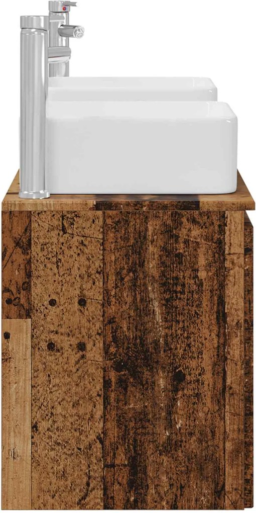 Sada koupelnových skříněk 3 ks Staré dřevo 53 x 35 x 63 cm 3405665