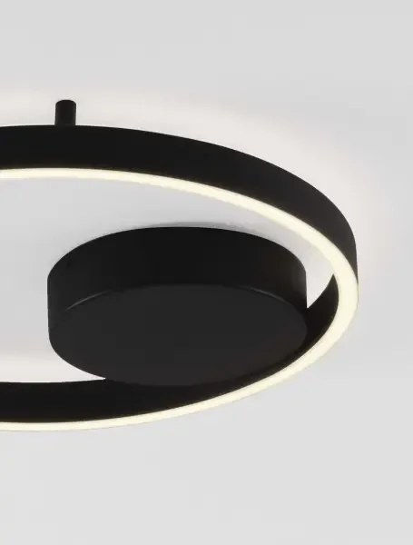 LED stmívatelně černé designové stropní svítidlo Hedra