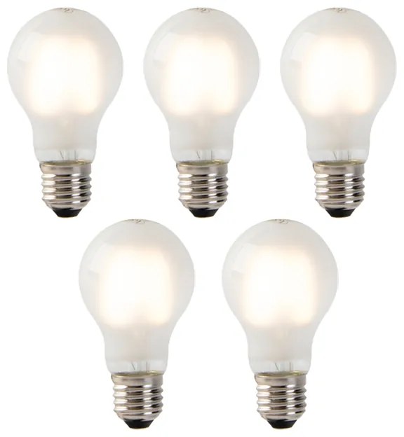 Sada 5 LED žárovek E27 s vláknem matné sklo A60 2W 180lm 2700K