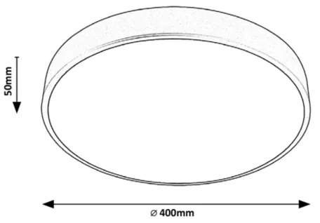 Rabalux 3315 - LED Stropní svítidlo TESIA LED/36W/230V 40 cm stříbrná