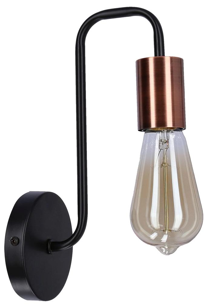 Candellux Černé nástěnné svítidlo Herpe pro žárovku 1x E27 21-66855