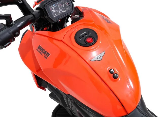 Elektrická motorka Ducati Diavel x Bentley oranžová