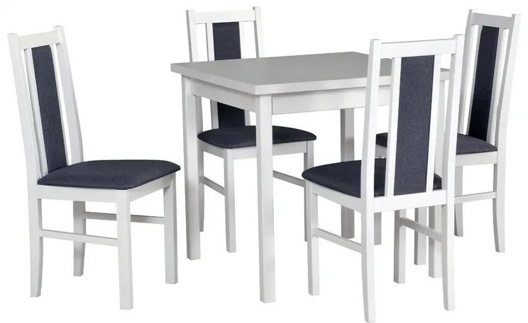 Jídelní stůl se 4 židlemi - AL27, Barva dřeva: sonoma-L, Potah: Soro 28