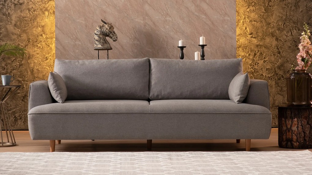 Hanah Home Pohovka FELIX světle šedá 230 cm 825BLC1378