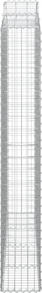Klenutý gabionový koš 200 x 30 x 200/220 cm pozinkované železo 153390