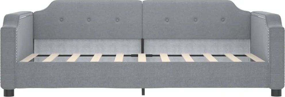 Válenda s přistýlkou světle šedá 90 x 190 cm textil 3197644