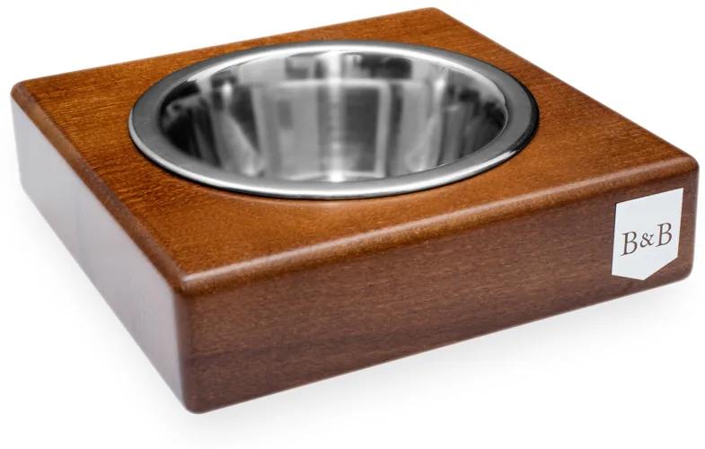 Bowl&Bone Republic Luxusní miska pro psa SOLO Amber VELIKOST: M - 17,5 x 17,5 x 5 cm