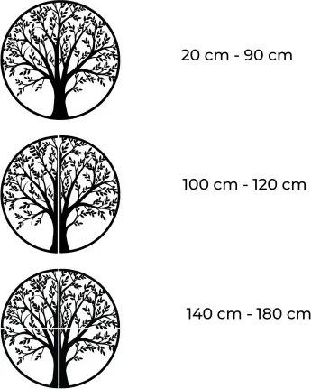Dřevěný strom života v kruhu - moderní dekorace na zeď | SENTOP PR0217-akcia30