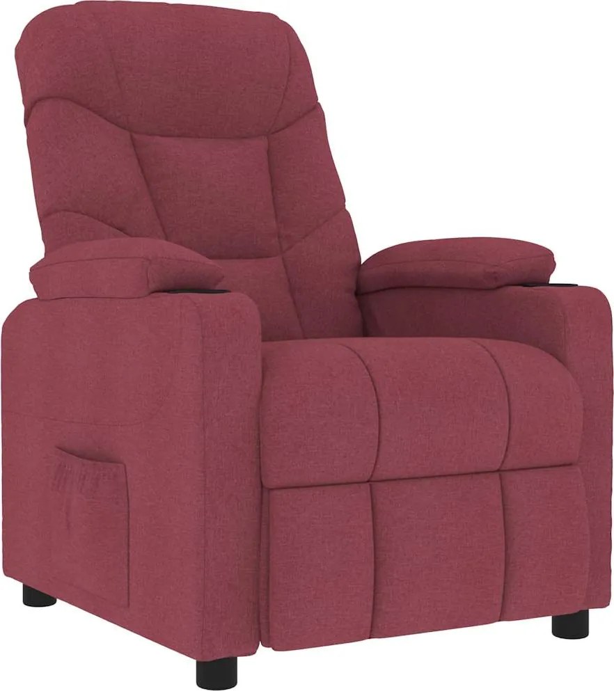 Masážní křeslo vínové textil 339095