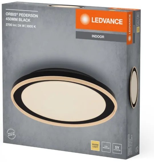 Ledvance - LED Stropní svítidlo ORBIS PEDERSON LED/24W/230V pr. 45 cm černá