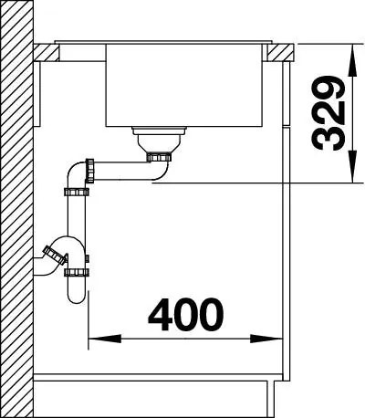 Blanco Legra 6, silgranitový dřez 585x500x190 mm, 1-komorový, černá, 526084