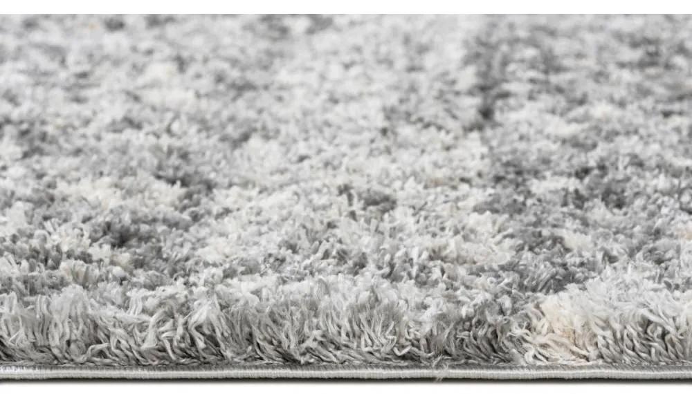 Kusový koberec shaggy Alsea šedý 80x150cm