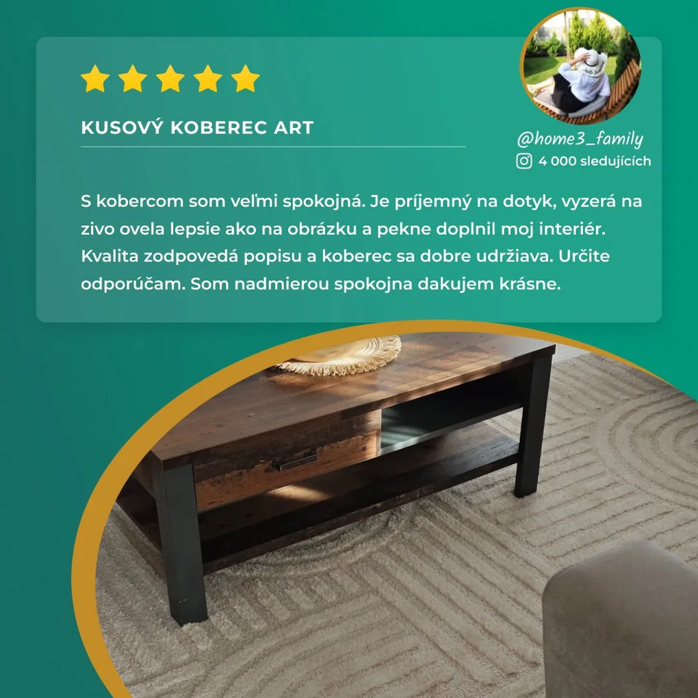 Ayyildiz, Kusový koberec Art 1121 Cream, 120x170, béžová, ložnice