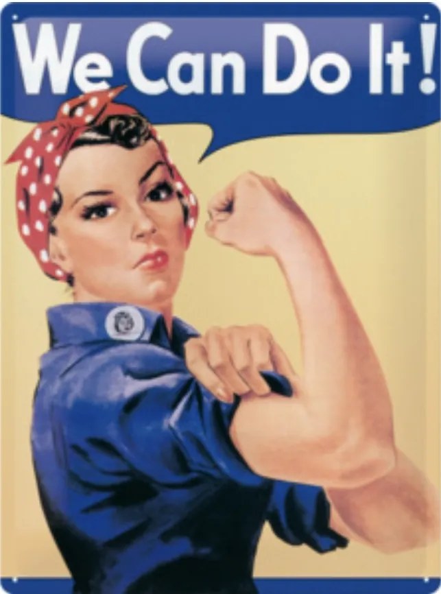 Plechová cedule WE can do it!