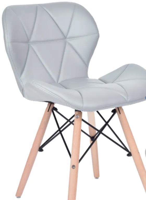 Jídelní židle EKO světle šedá - skandinávský styl