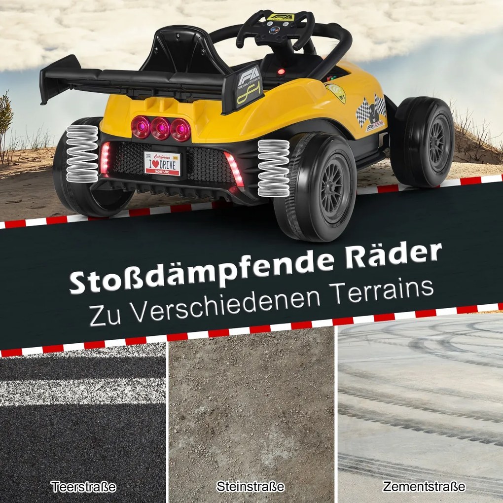 Costway Toddler Electric Car 12 V Dětské auto Batole elektrické závodní auto