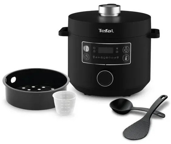 Tefal - Multifunkční elektrický hrnec TURBO CUISINE 4,8 l 1090W/230V černá