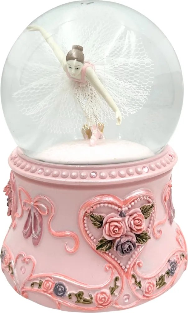 Madrid Magnificence Hudební skříňka Tančící baletka ve skleněné kouli 15 cm – MG-963