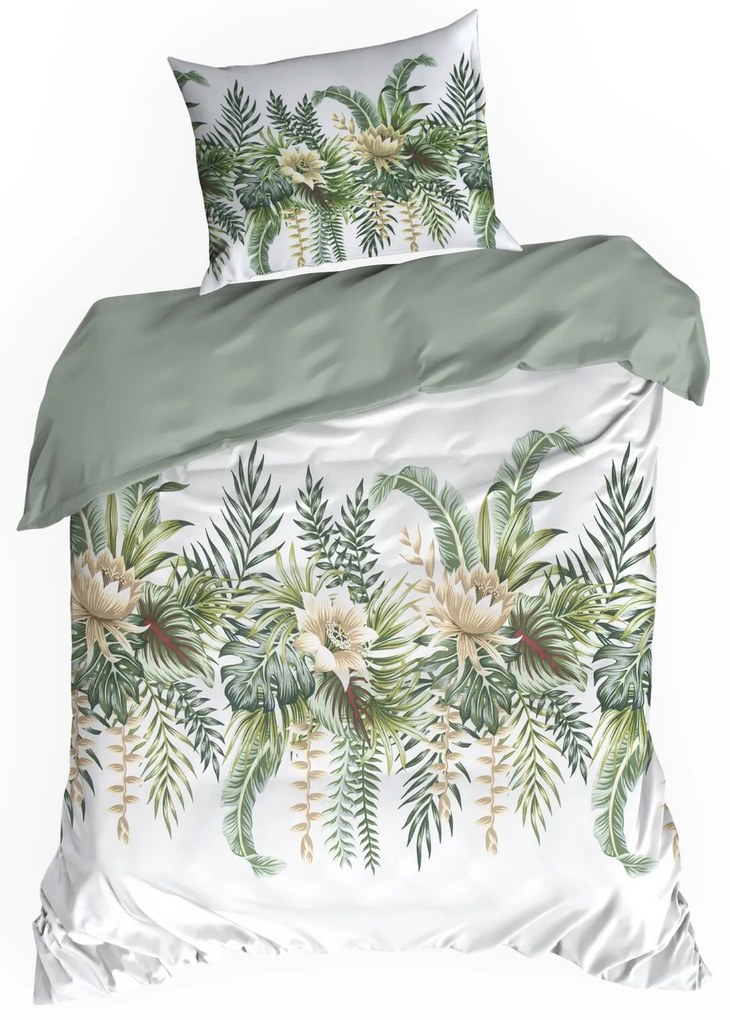 SATÉNOVÉ POVLEČENÍ SPRING30 200X220 CM, 2KS 70X80 CM LISTY