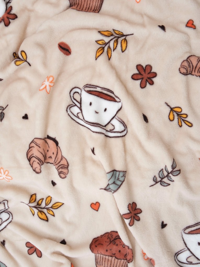 MK Lůžkoviny Deka mikroplyš Exclusive 150 × 200 cm – Podzimní káva