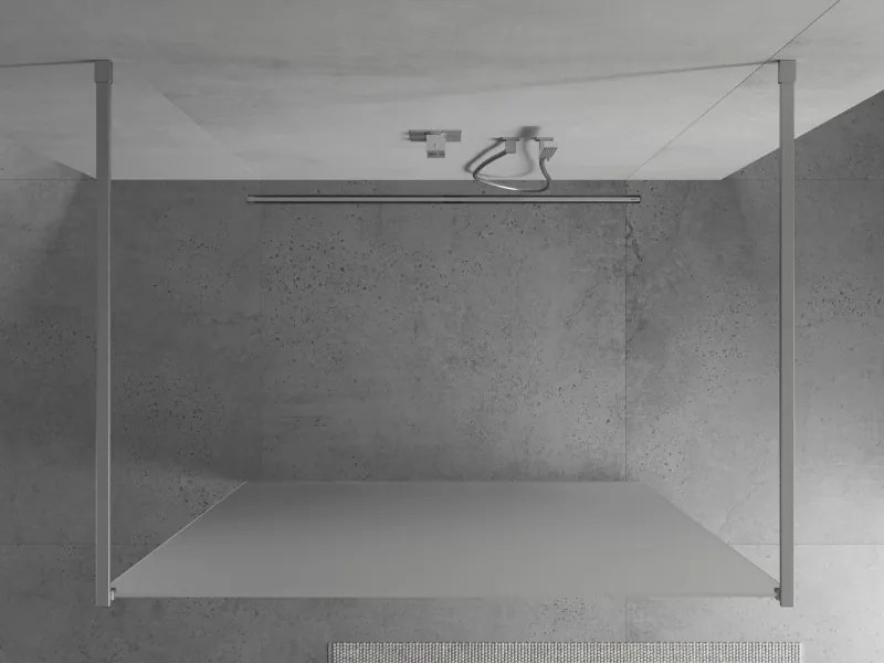 Mexen Kioto, průchozí sprchová zástěna 110 x 200 cm, 8mm sklo námraza, 2x chromová stabilizační rozpěra, 800-110-002-01-30