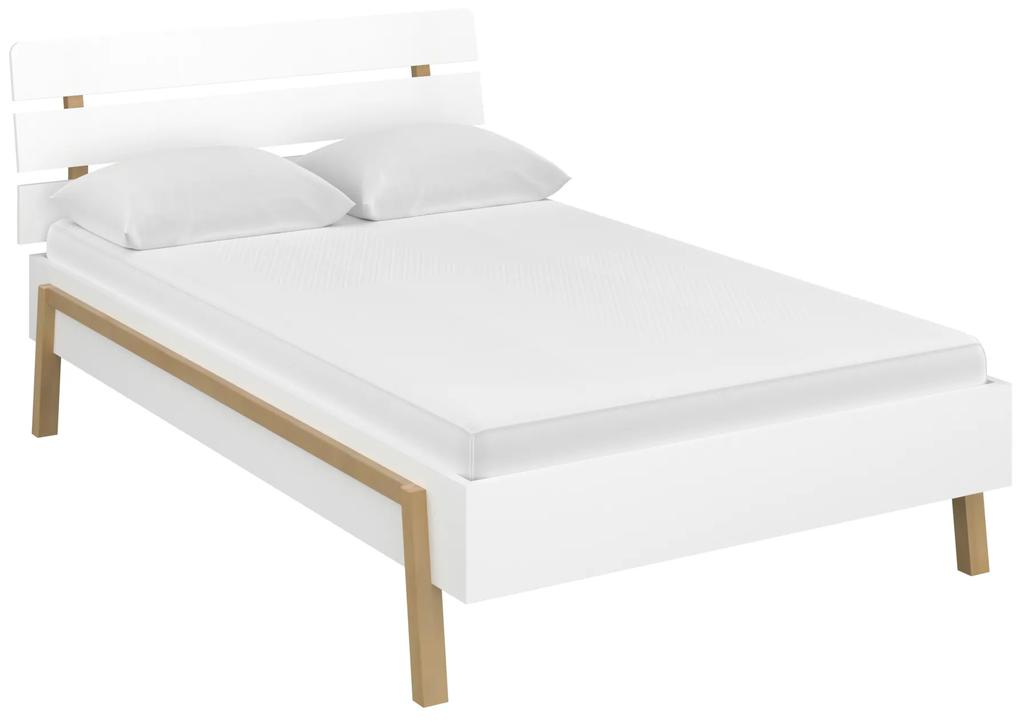 Manželská postel 120 cm Berry (bílá) (bez roštu a matrace). 1052773