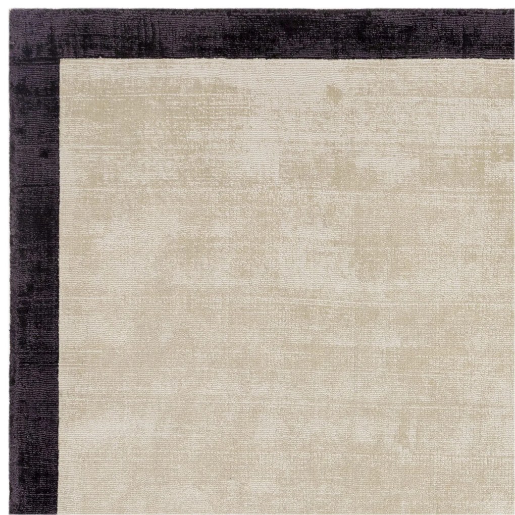 Černý koberec Ife Border Charcoal Silver Rozměry: 160x230 cm